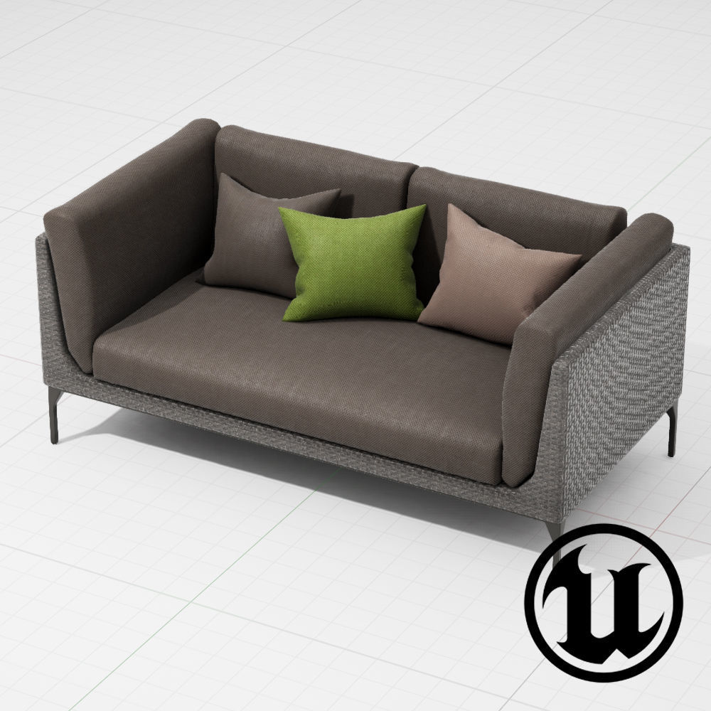 Dedon Mu Sofa 001 UE4 3D model | CGTrader