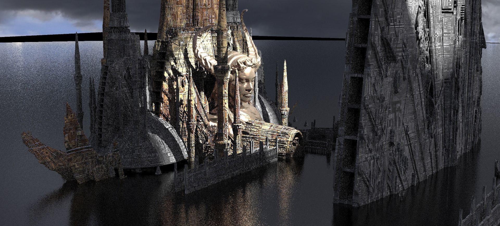 Alien Holy Temples Kit bash 5 3D model | CGTrader