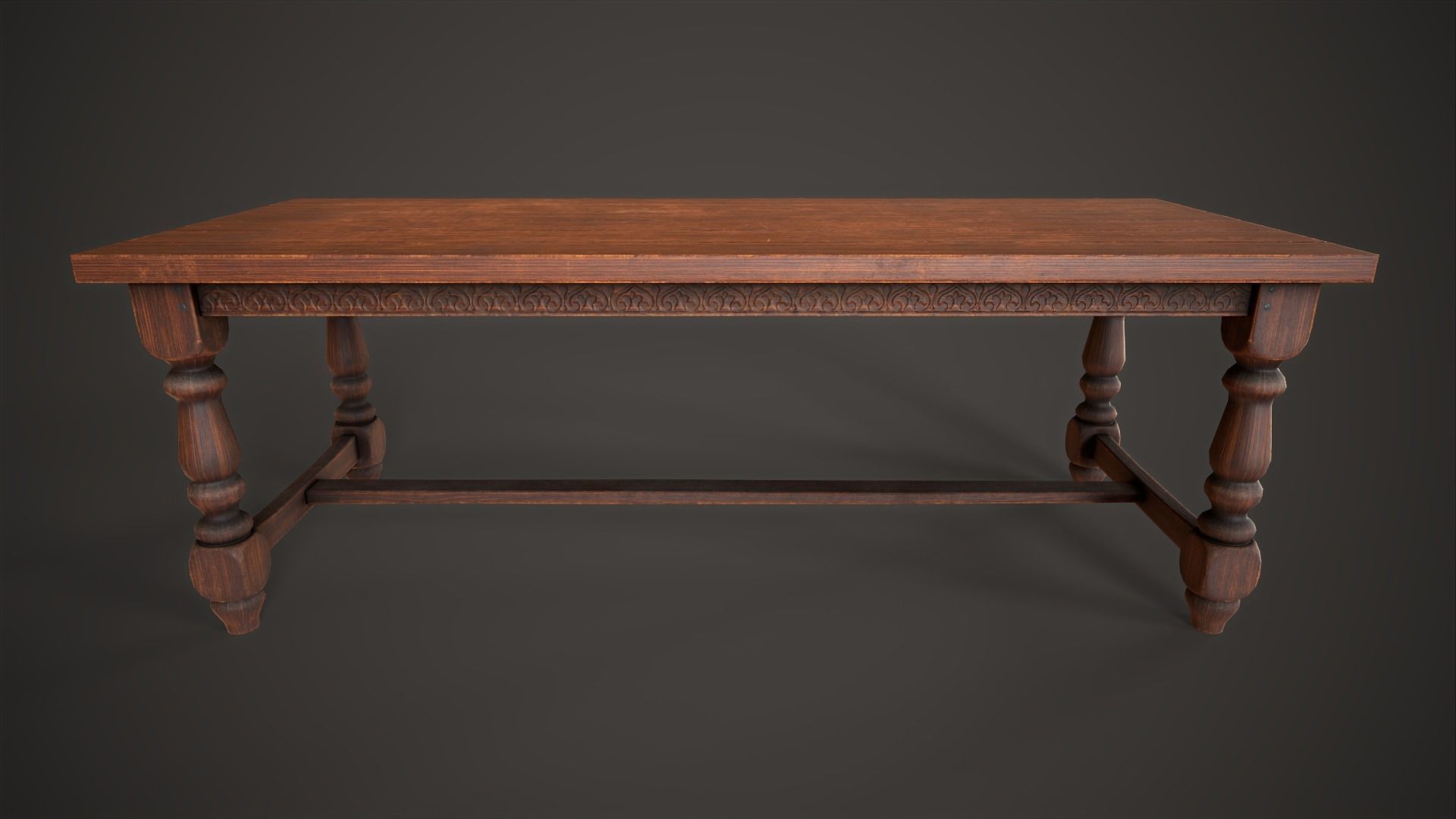 3D model Old medieval dining table VR / AR / low-poly | CGTrader