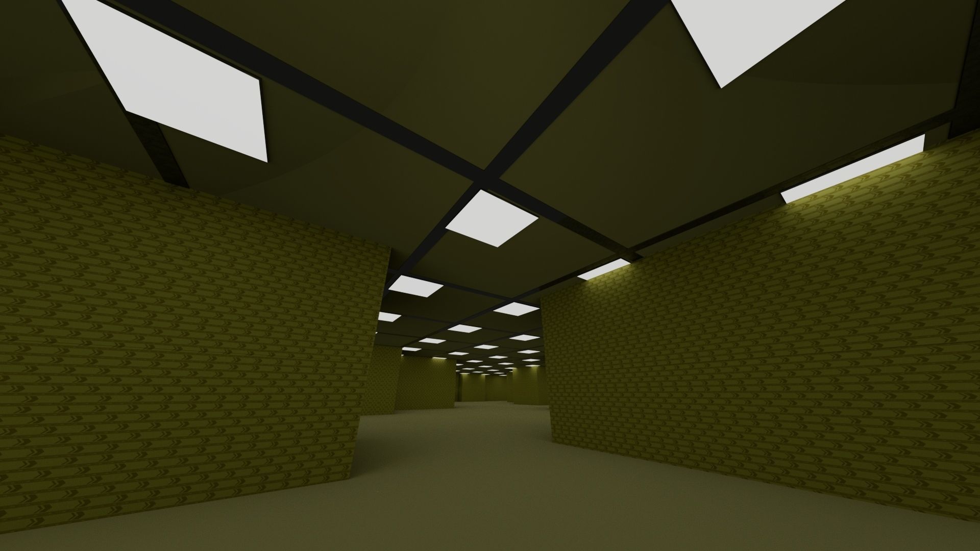 The Back-Rooms Interior 3D model | CGTrader