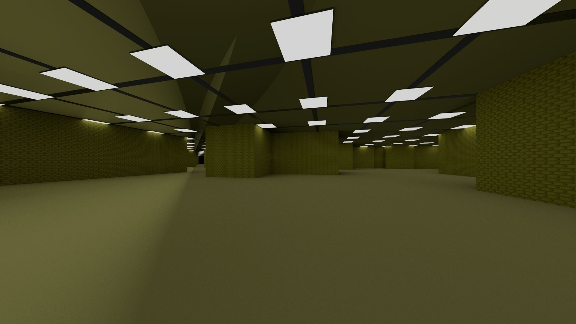 The Back-Rooms Interior 3D model | CGTrader