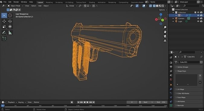 Hand Gun pistol free VR / AR / low-poly 3D model | CGTrader