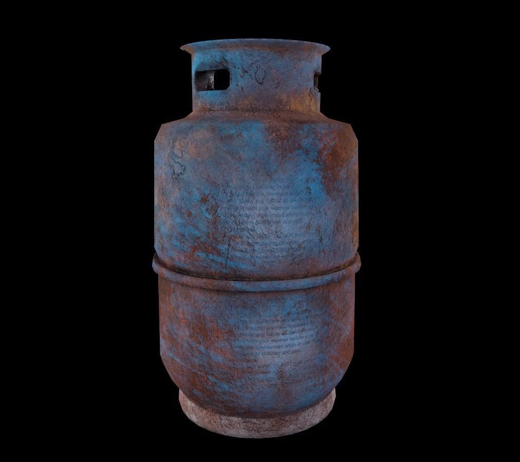 3D model rusty gas cylinder VR / AR / low-poly | CGTrader