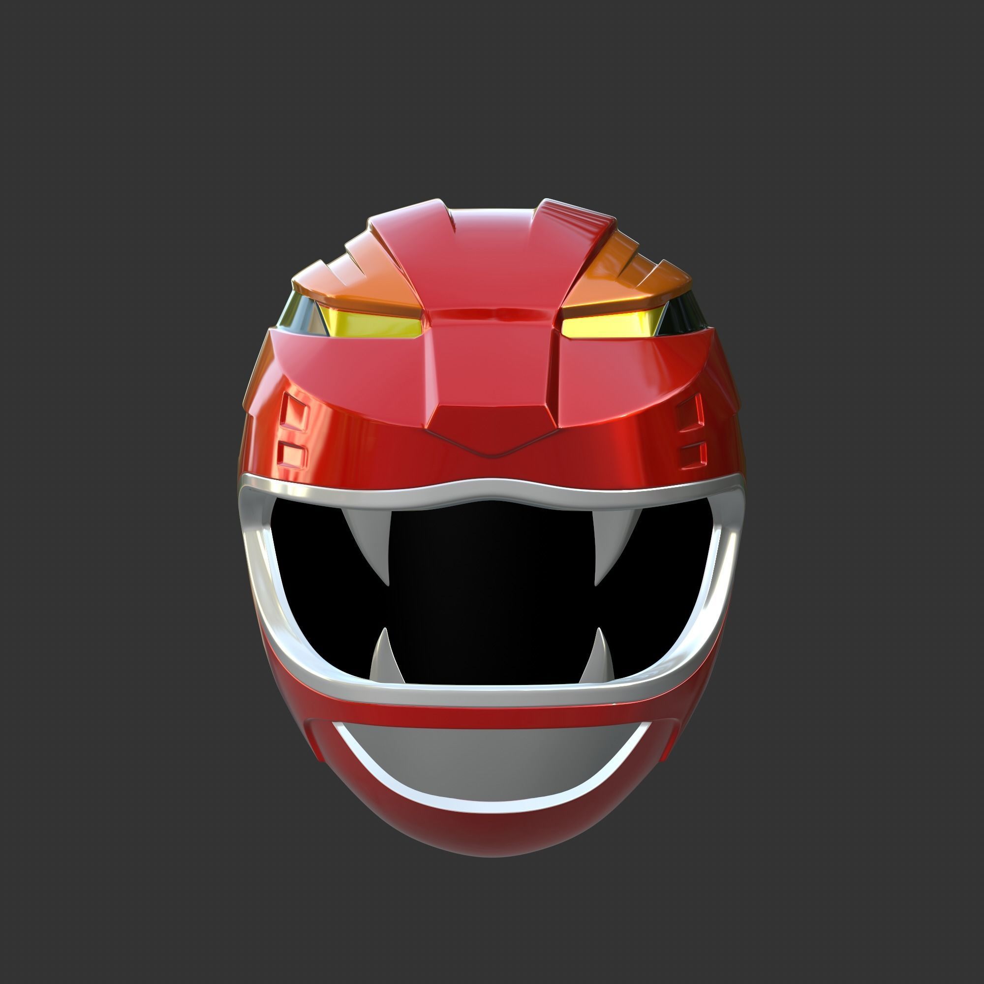 Power Ranger Gaored Red Ranger Helmet 3D model 3D printable | CGTrader