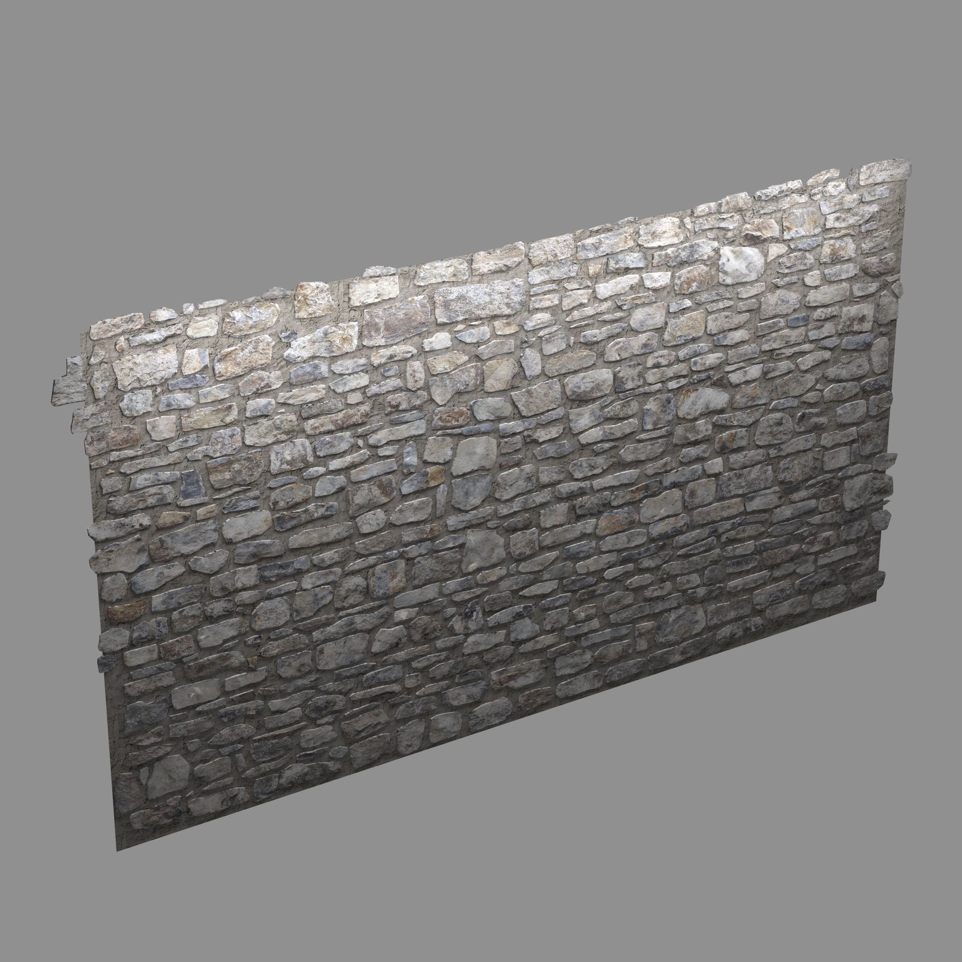 3D model Masonry Stone Wall 2 VR / AR / low-poly | CGTrader