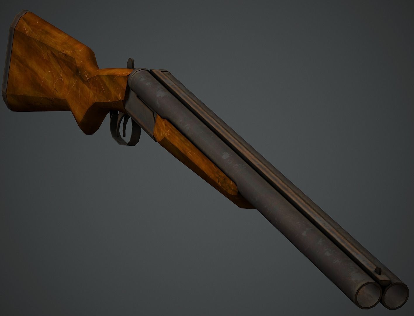3D model Double Barrel Shotgun - Low Poly Game Ready VR / AR / low-poly | CGTrader