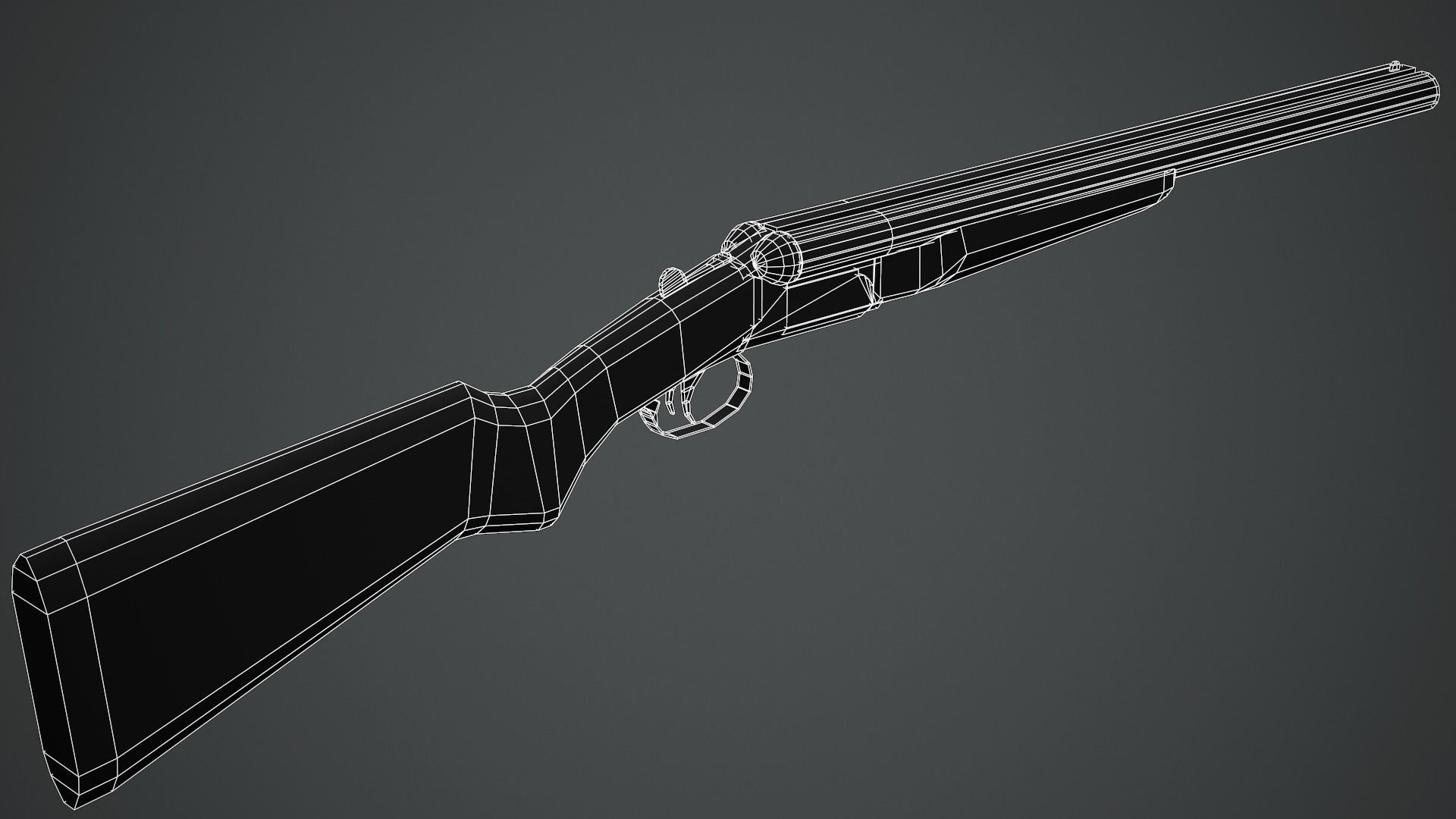 3D model Double Barrel Shotgun - Low Poly Game Ready VR / AR / low-poly ...