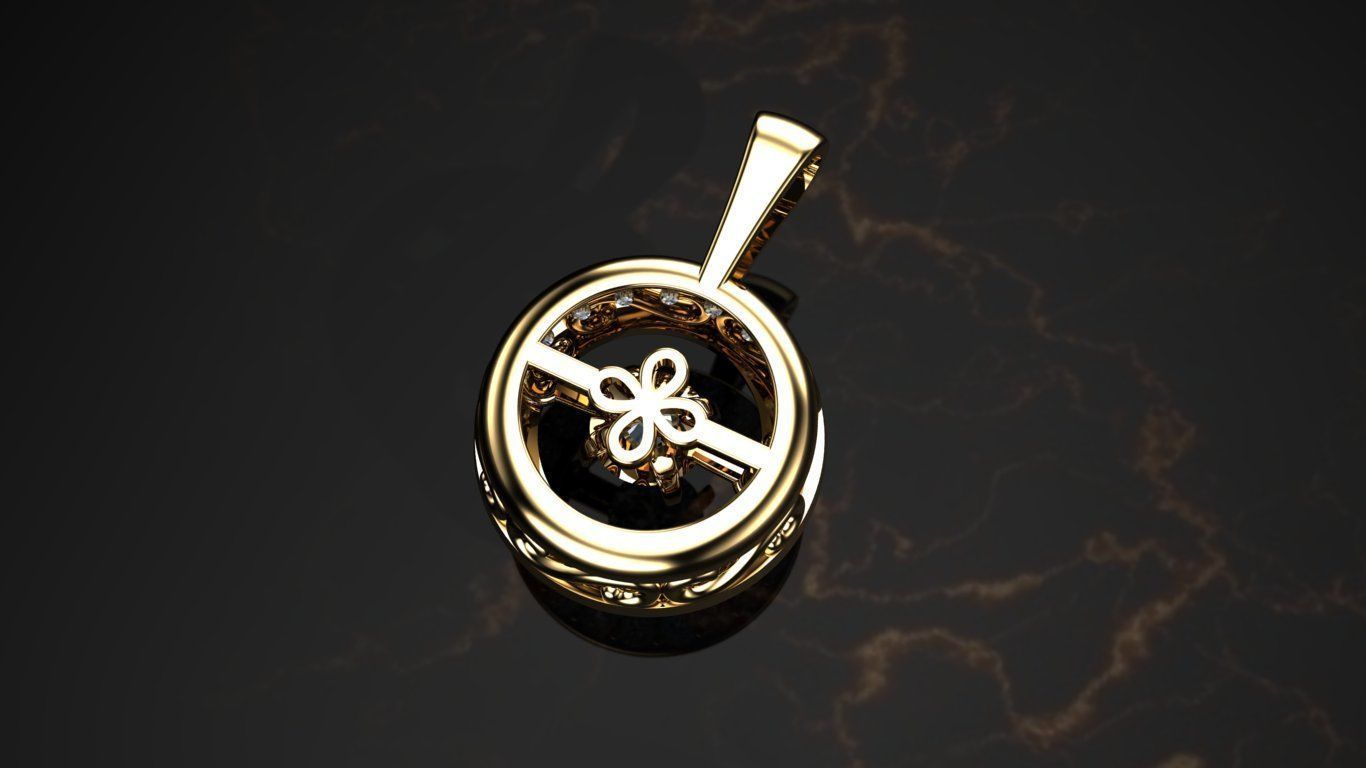 Dancing Diamond pendant 3D model 3D printable | CGTrader