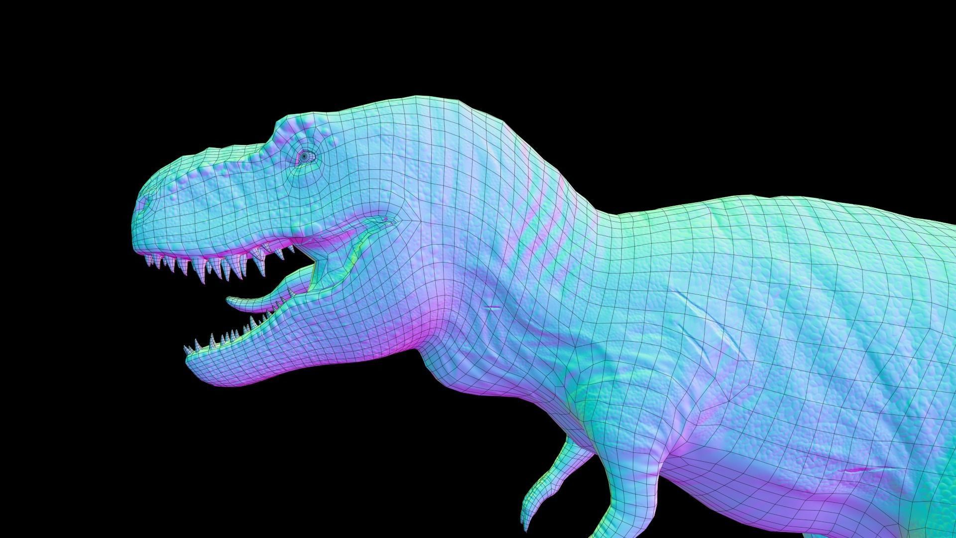 3D model T-Rex Game Asset Model and Texture only VR / AR / low-poly ...