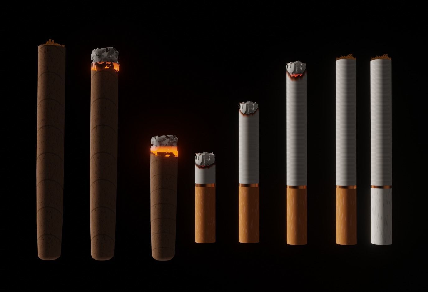 3D model Cigars And Cigarettes VR / AR / low-poly | CGTrader