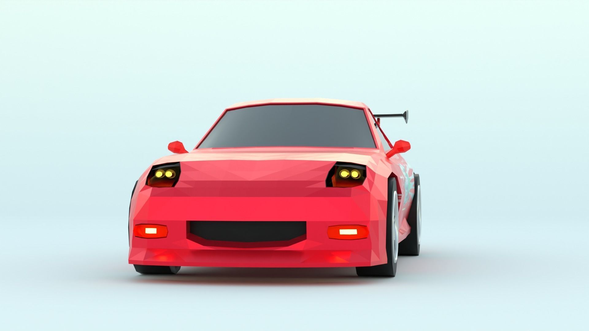 Mazda rx 7 low poly game ready 3d model free VR / AR / low-poly 3D ...