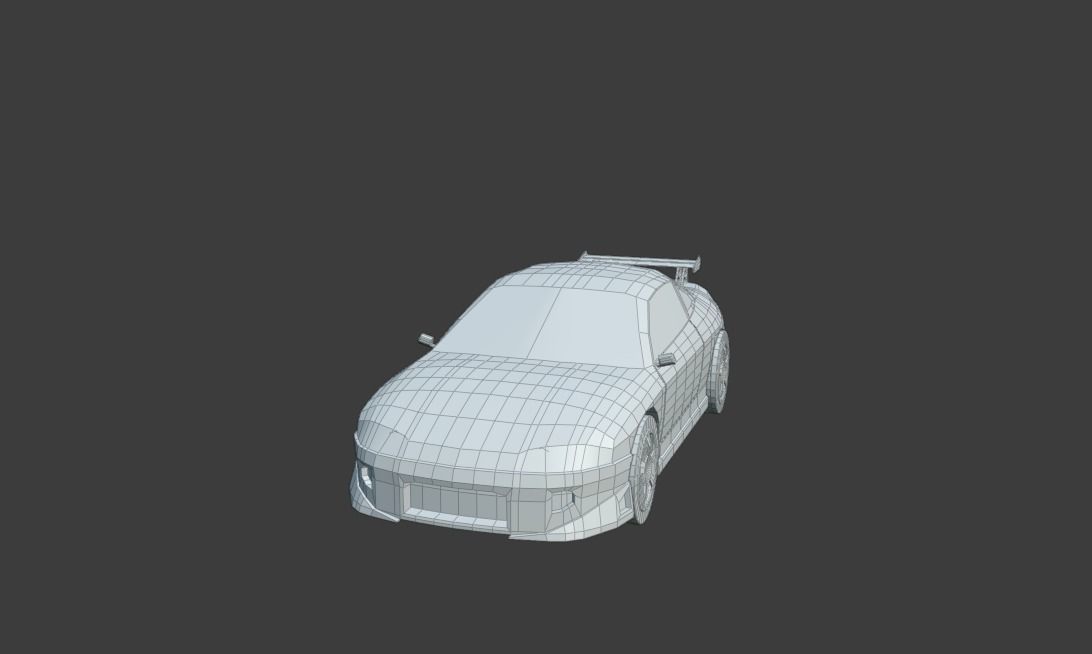 MITSUBISHI ECLIPSE low poly game ready 3d model Low-poly free VR / AR ...