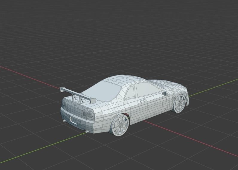 Nissan Skyline low poly game ready 3d model Low-poly 3D model free VR ...