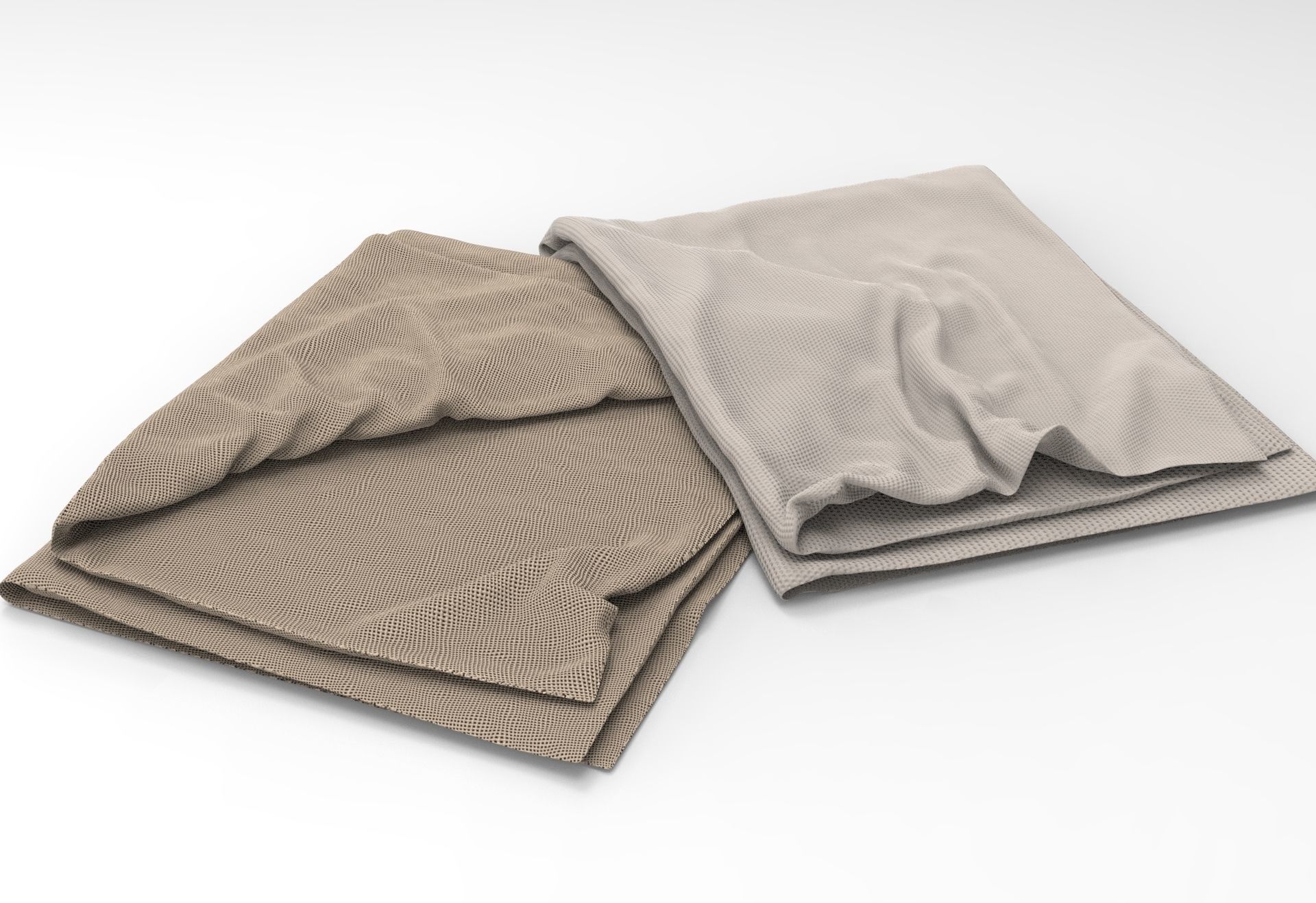 Shawl two folded towels 3D model | CGTrader