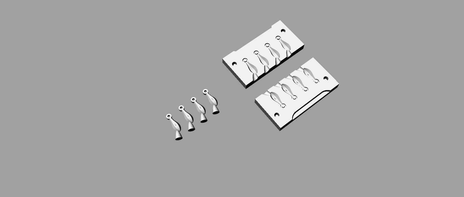 mold lead fishing 3D model | CGTrader