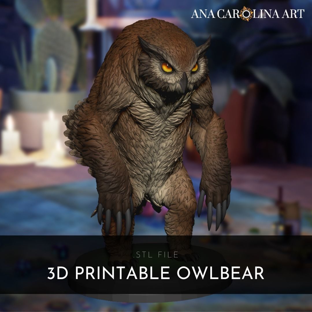 DnD Owlbear by Ana Carolina Art 3D model 3D printable | CGTrader