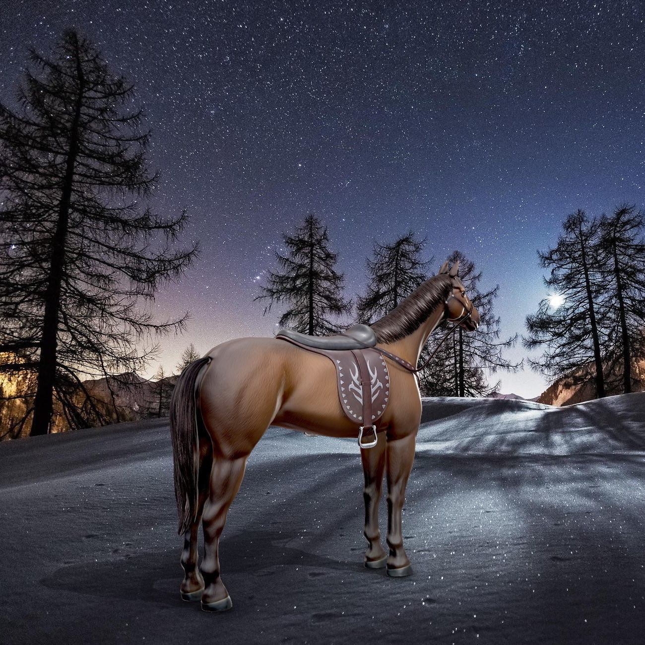 3D model Spirit Horse VR / AR / low-poly | CGTrader