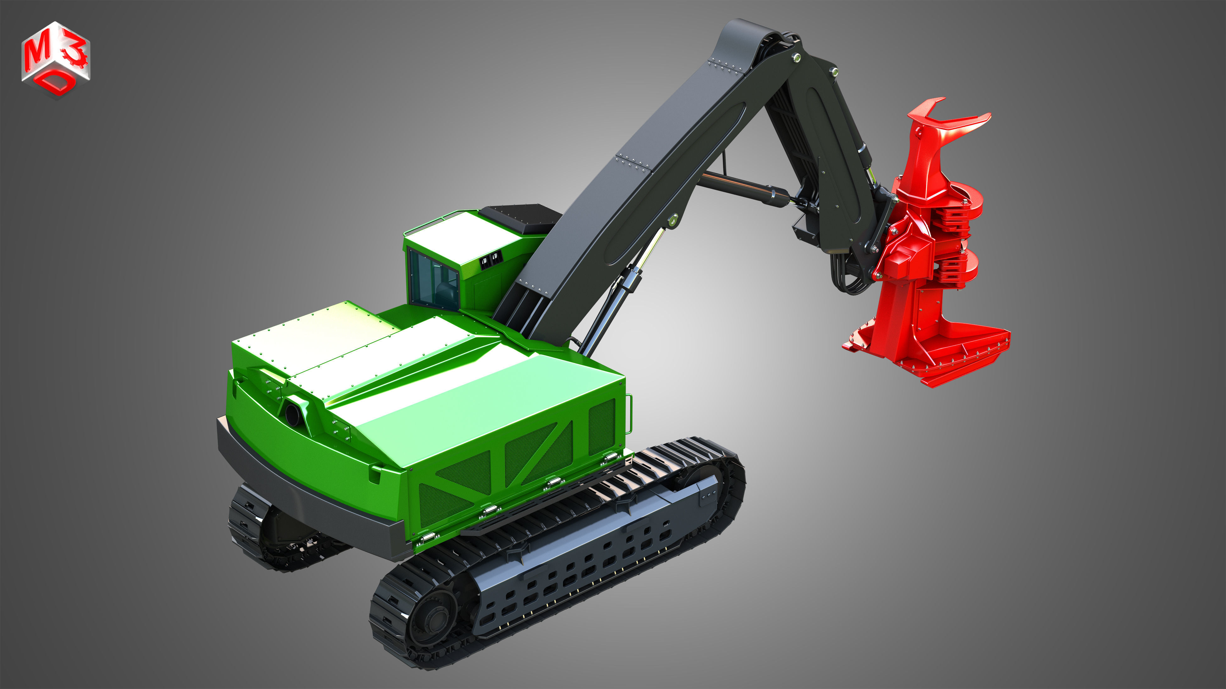 953MH Tracked Feller Buncher 3D model | CGTrader