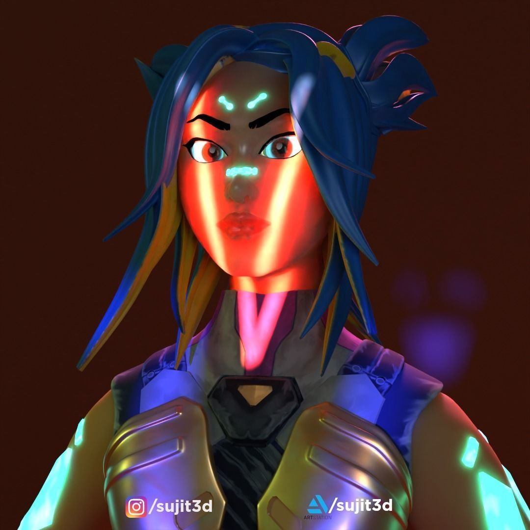 3D model Neon Valorant Agent - Head Sculpt - Realistic 3D Model ...
