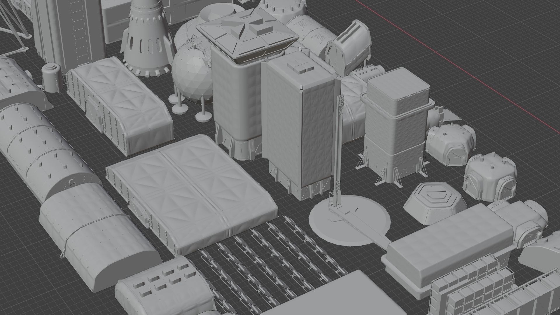 3D Sci-Fi Space Assets kit 3D model | CGTrader