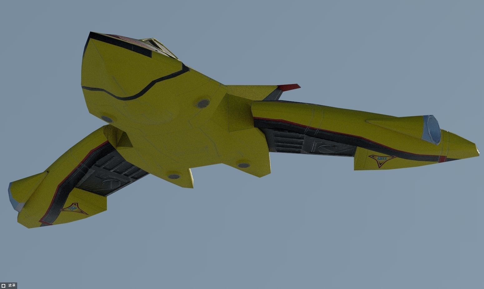 3D model GUTS WING 1 ultrman tiga plane aircraft VR / AR / low-poly ...