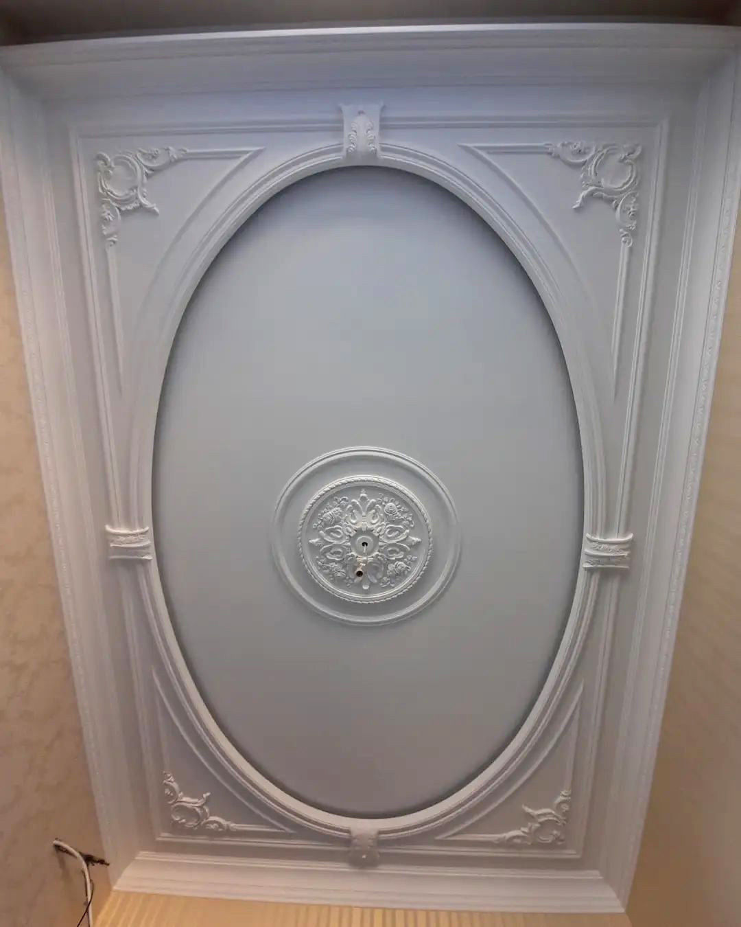 Coffered round ceiling with lighting in a classic style 3D model | CGTrader