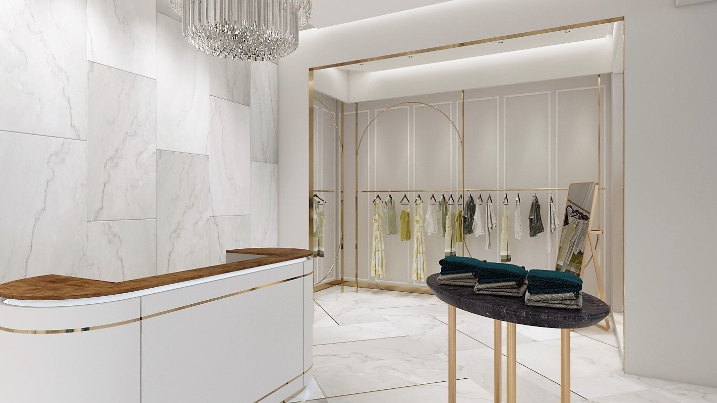 Luxury Clothes Store 3D Model Interior Scene 3D model | CGTrader