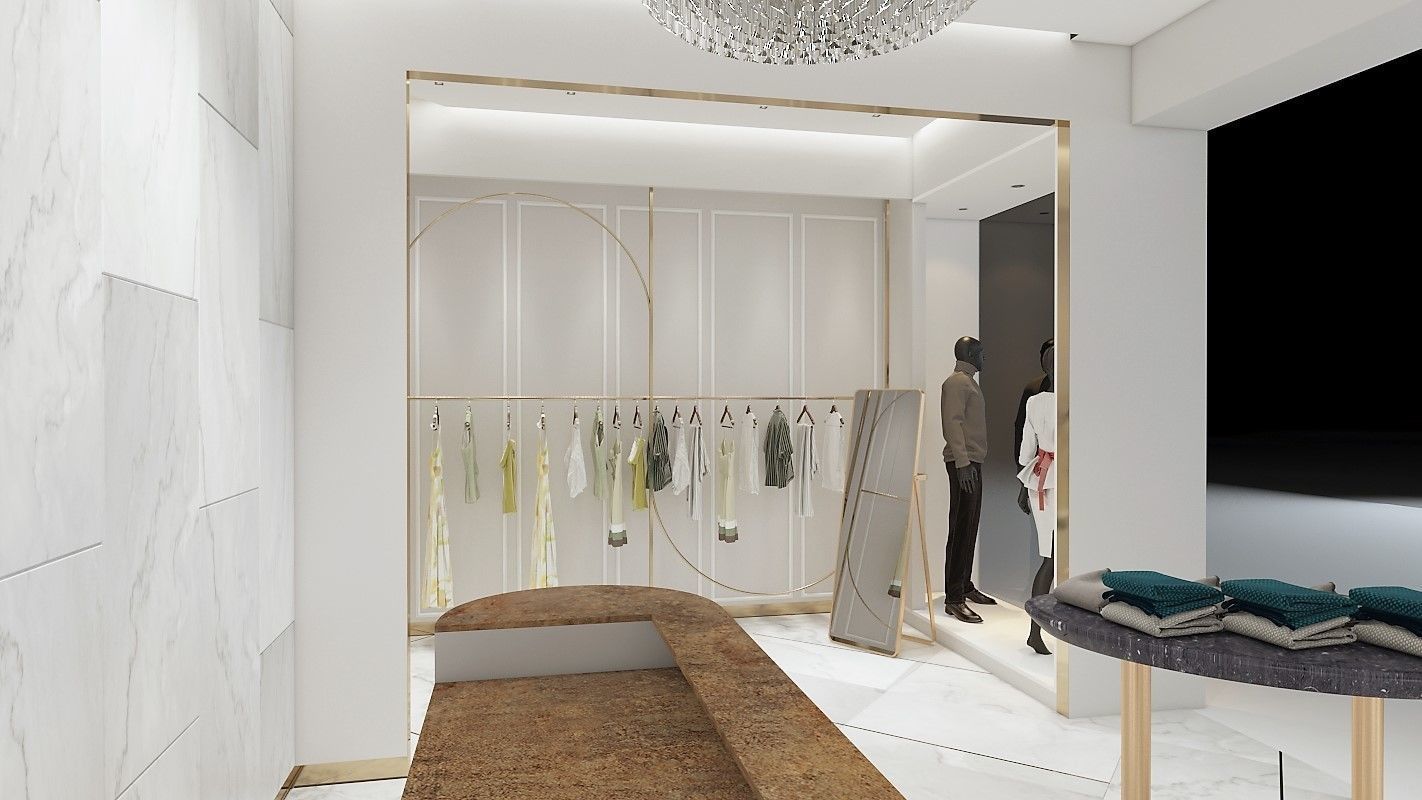 Luxury Clothes Store 3D Model Interior Scene 3D model | CGTrader