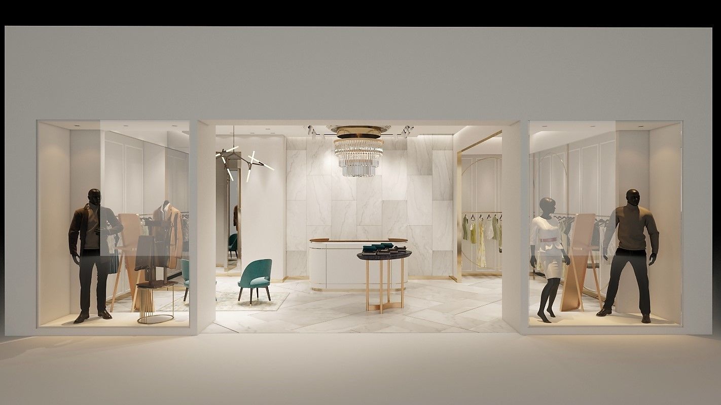 Luxury Clothes Store 3D Model Interior Scene 3D model | CGTrader