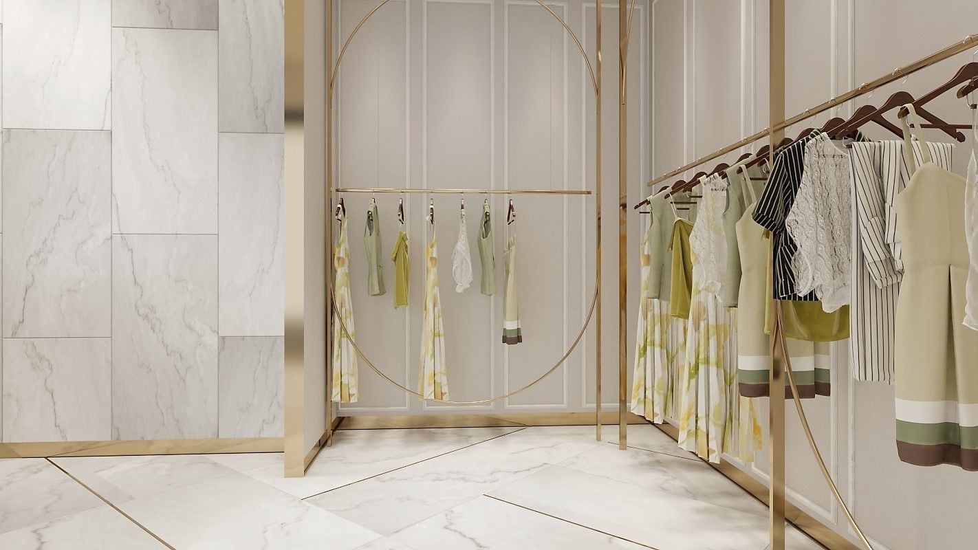 Luxury Clothes Store 3D Model Interior Scene 3D model | CGTrader