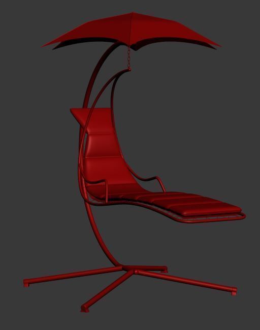 3D model Swimming pool chair and Umbrella VR / AR / low-poly | CGTrader