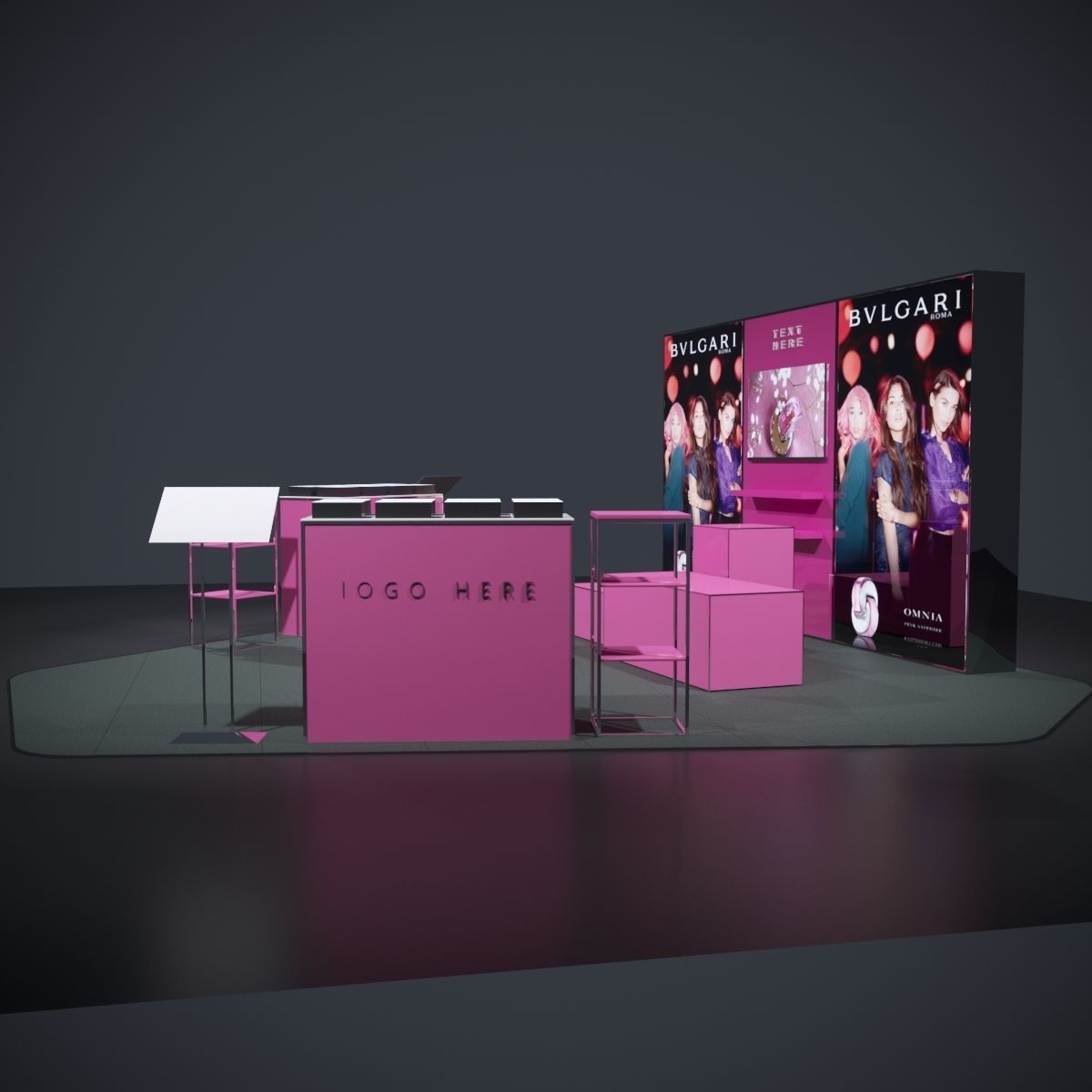 Perfume Pop-Up Store 3D Model Scene 3D model | CGTrader