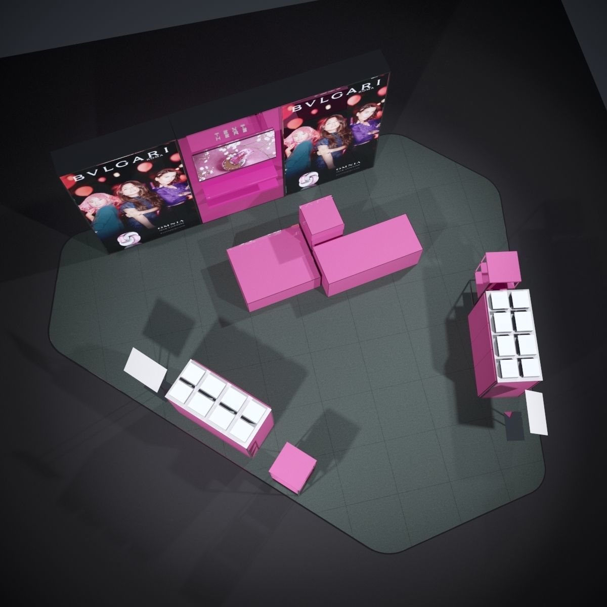 Perfume Pop-Up Store 3D Model Scene 3D model | CGTrader