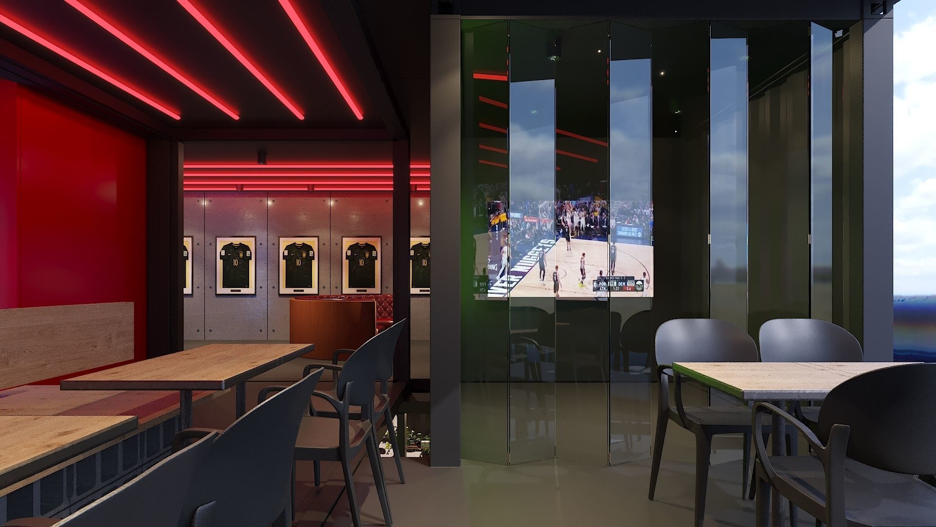 Container Sports Bar 3D Model Scene 3D model | CGTrader