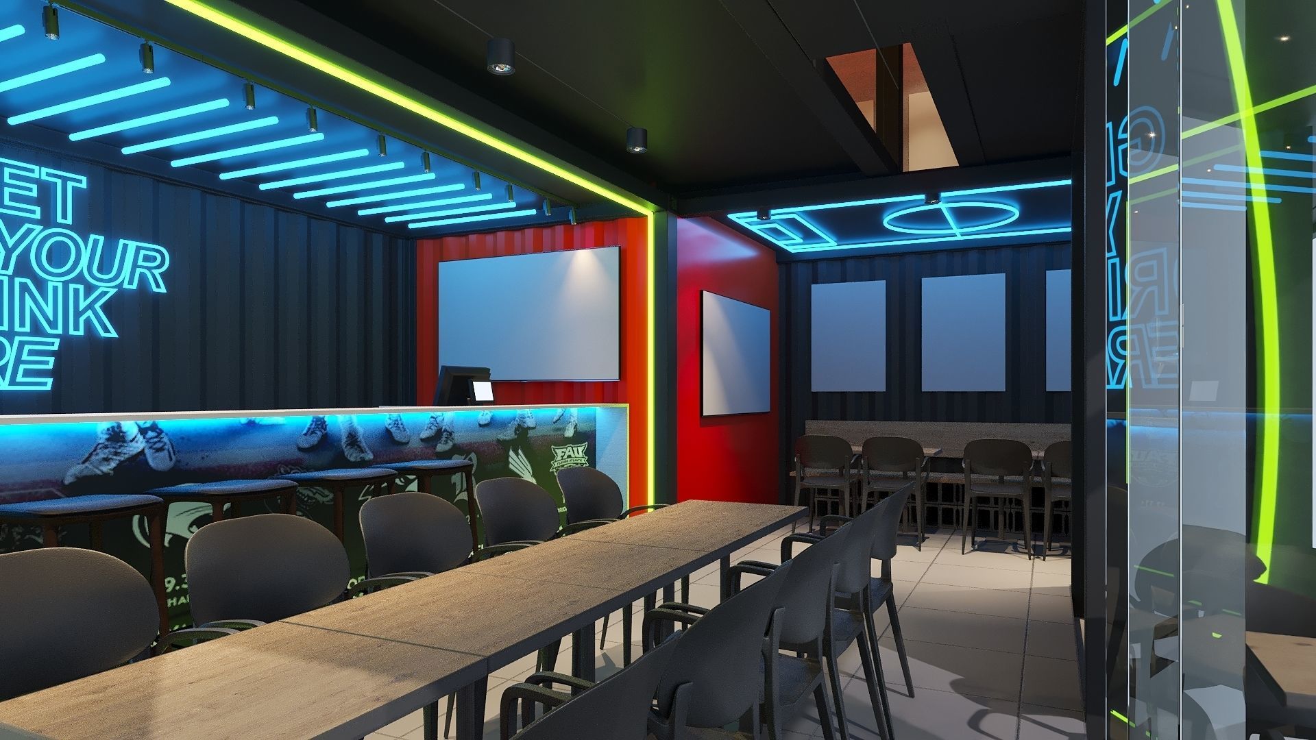 Container Sports Bar 3D Model Scene 3D model | CGTrader