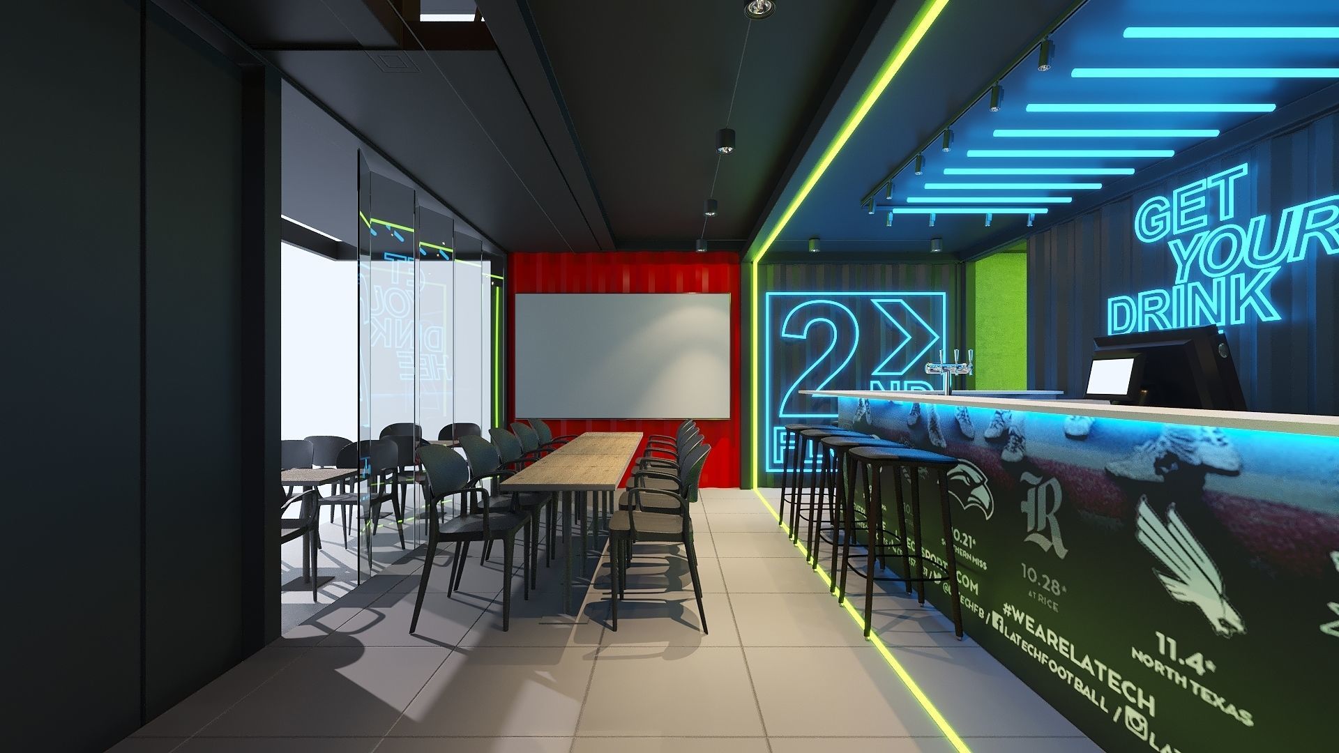 Container Sports Bar 3D Model Scene 3D model | CGTrader