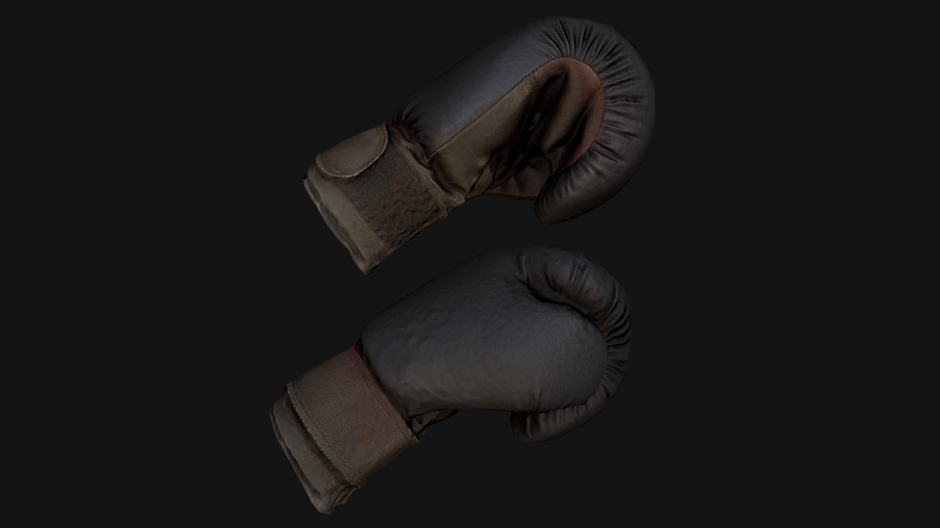 3D model Boxing Gloves Black VR / AR / low-poly | CGTrader