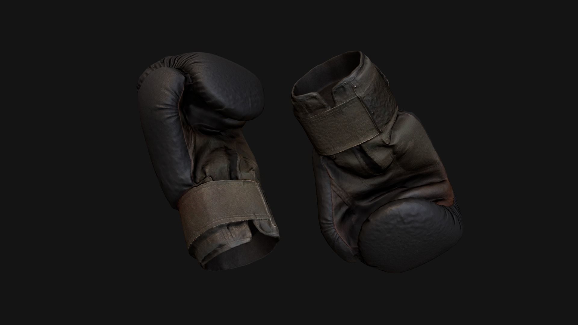 3D model Boxing Gloves Black VR / AR / low-poly | CGTrader