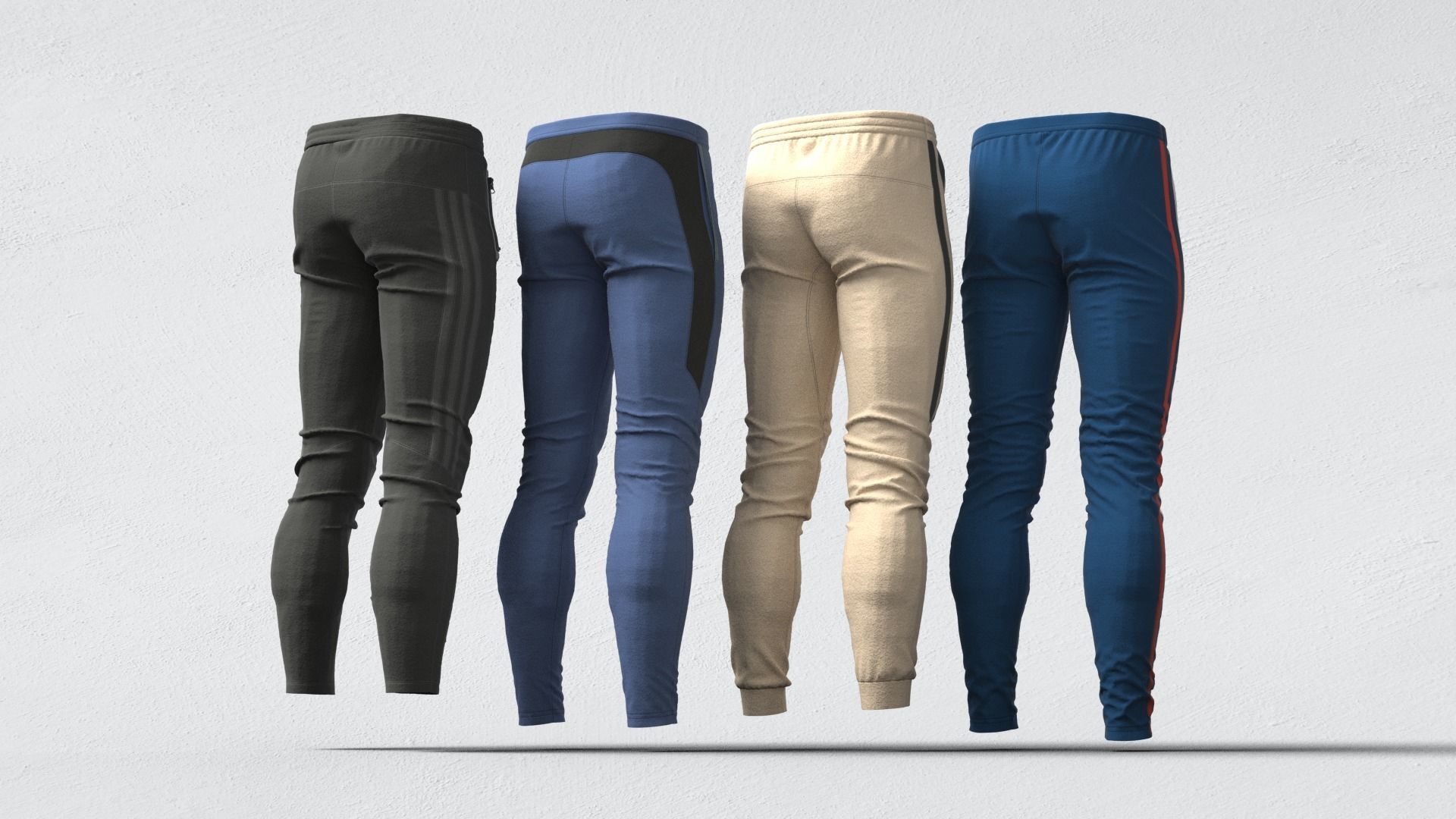 Mens sport pants 3D model | CGTrader