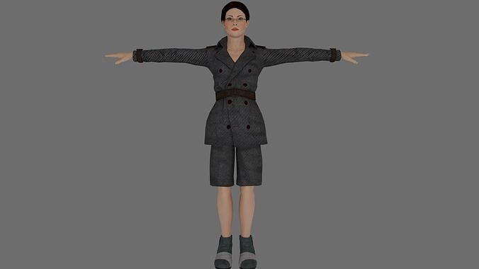 Rigged Female Character 35 3D model rigged | CGTrader