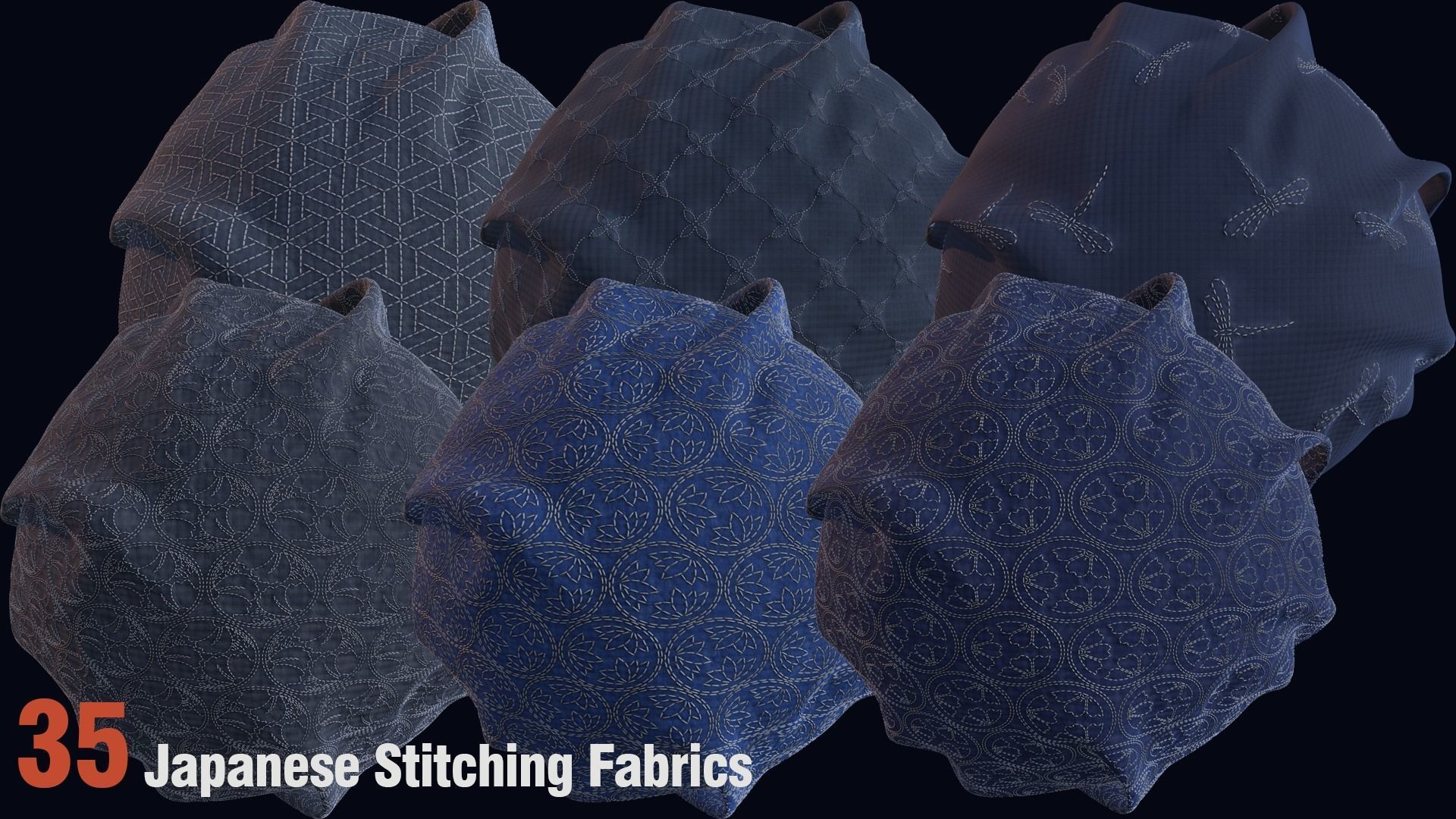 35 Japanese Stitching Fabrics Texture | CGTrader