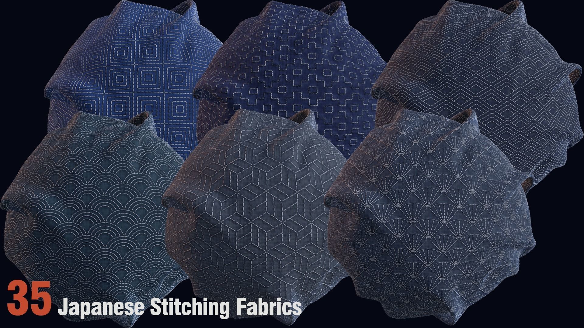 35 Japanese Stitching Fabrics Texture | CGTrader