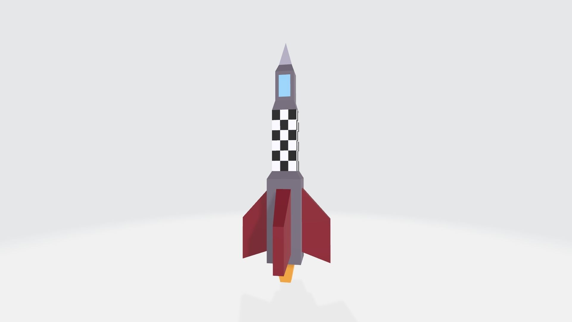 Free game ready low ply cube rocket free VR / AR / low-poly 3D model ...