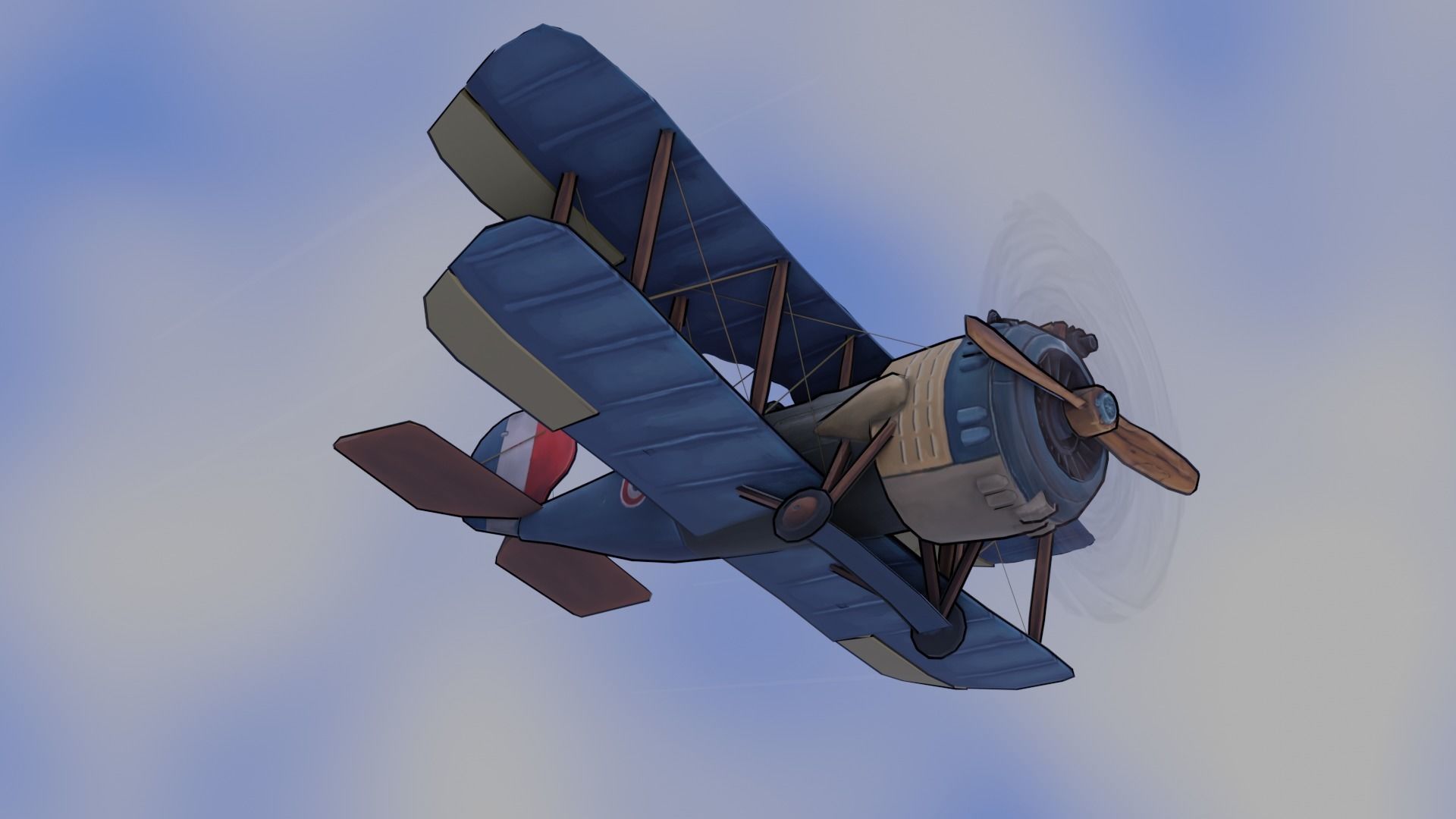 3D model Stylized WW1 Plane VR / AR / low-poly | CGTrader