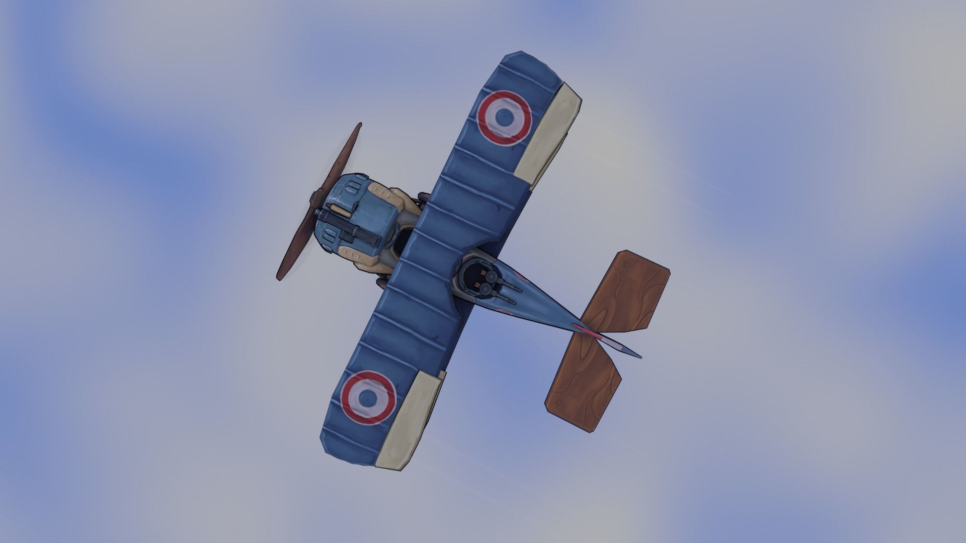 3D model Stylized WW1 Plane VR / AR / low-poly | CGTrader