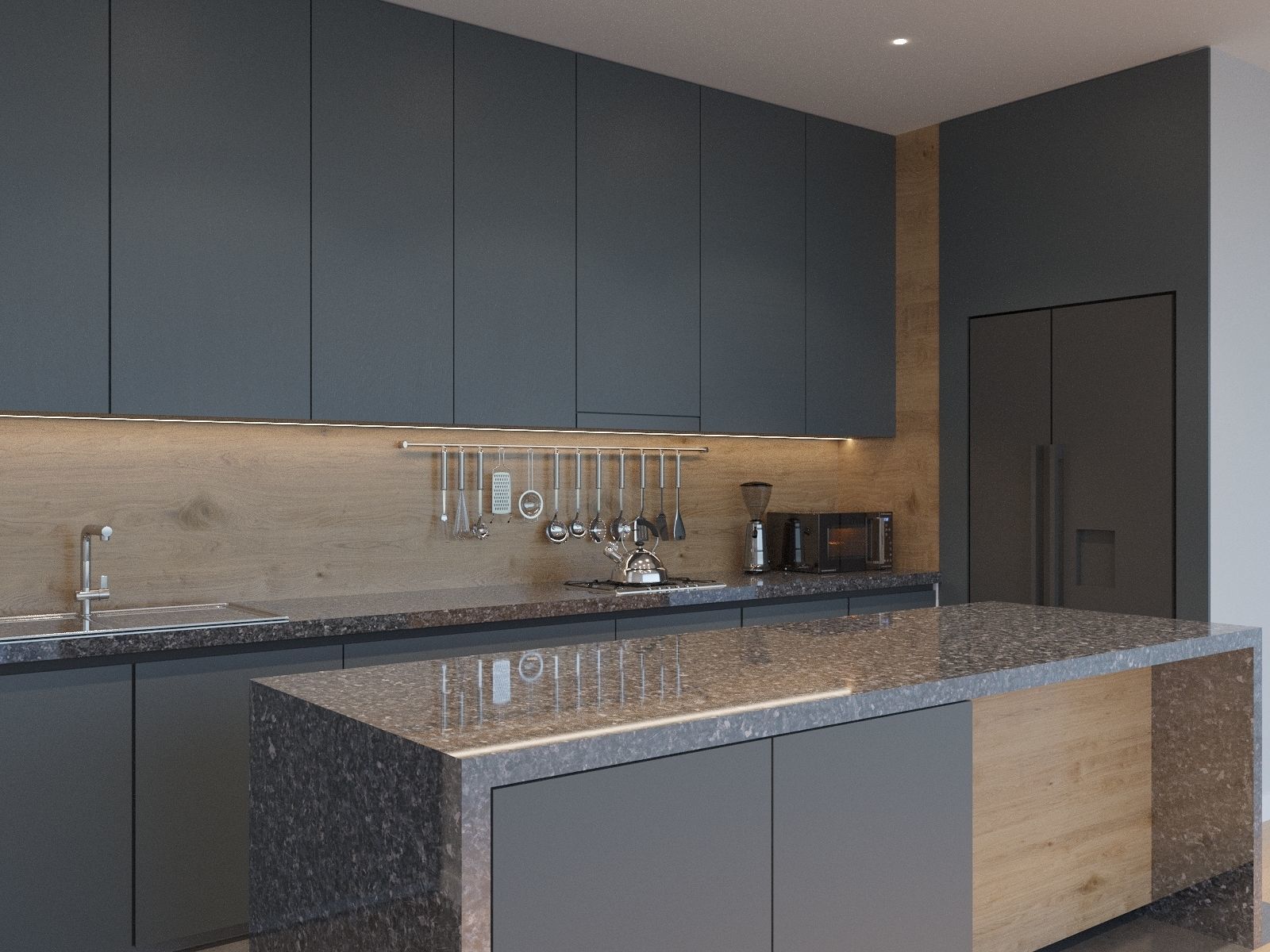 KITCHEN 3D SCENE free 3D model | CGTrader