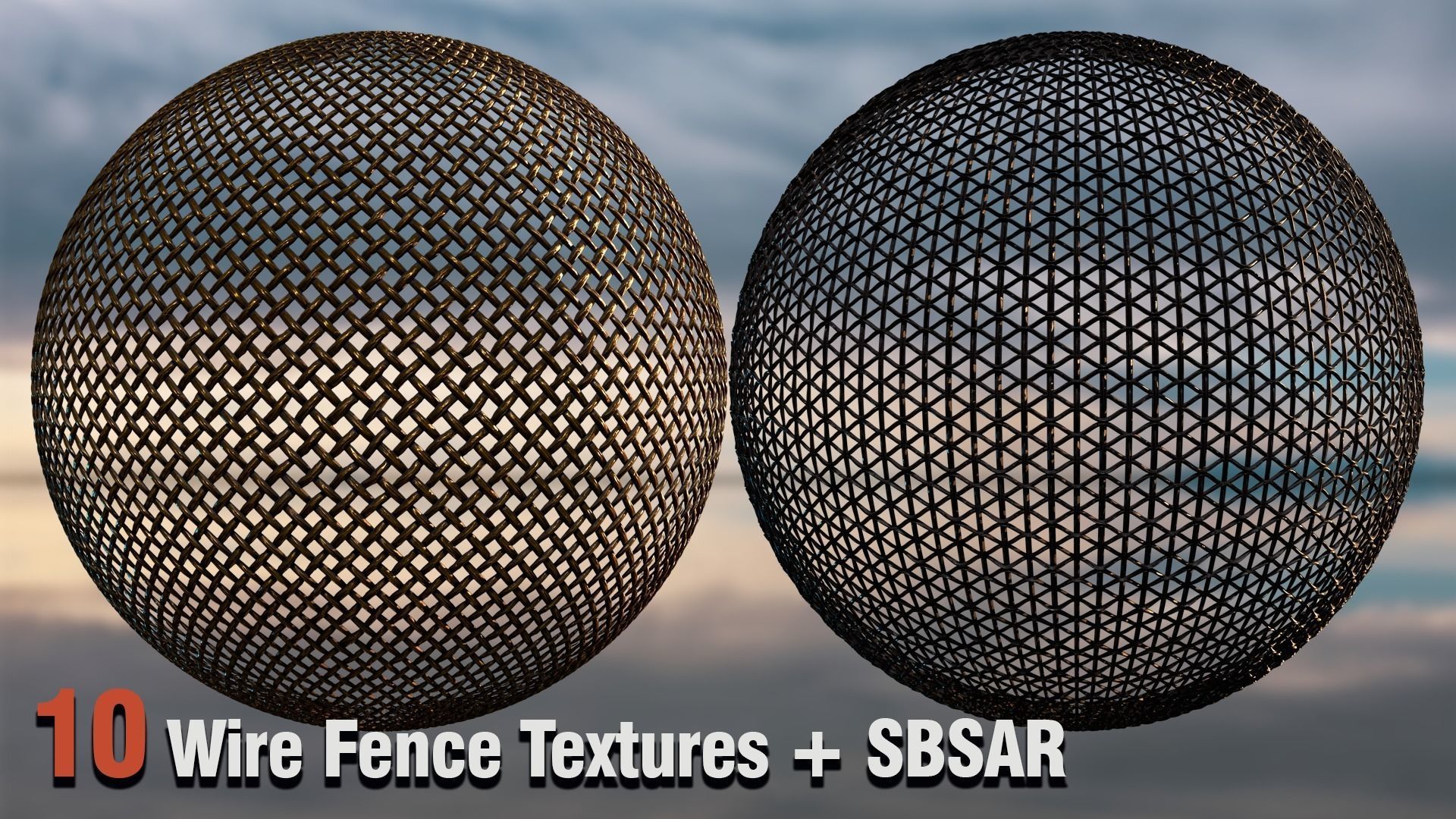 10 Wire Fence Textures -SBSAR Texture | CGTrader