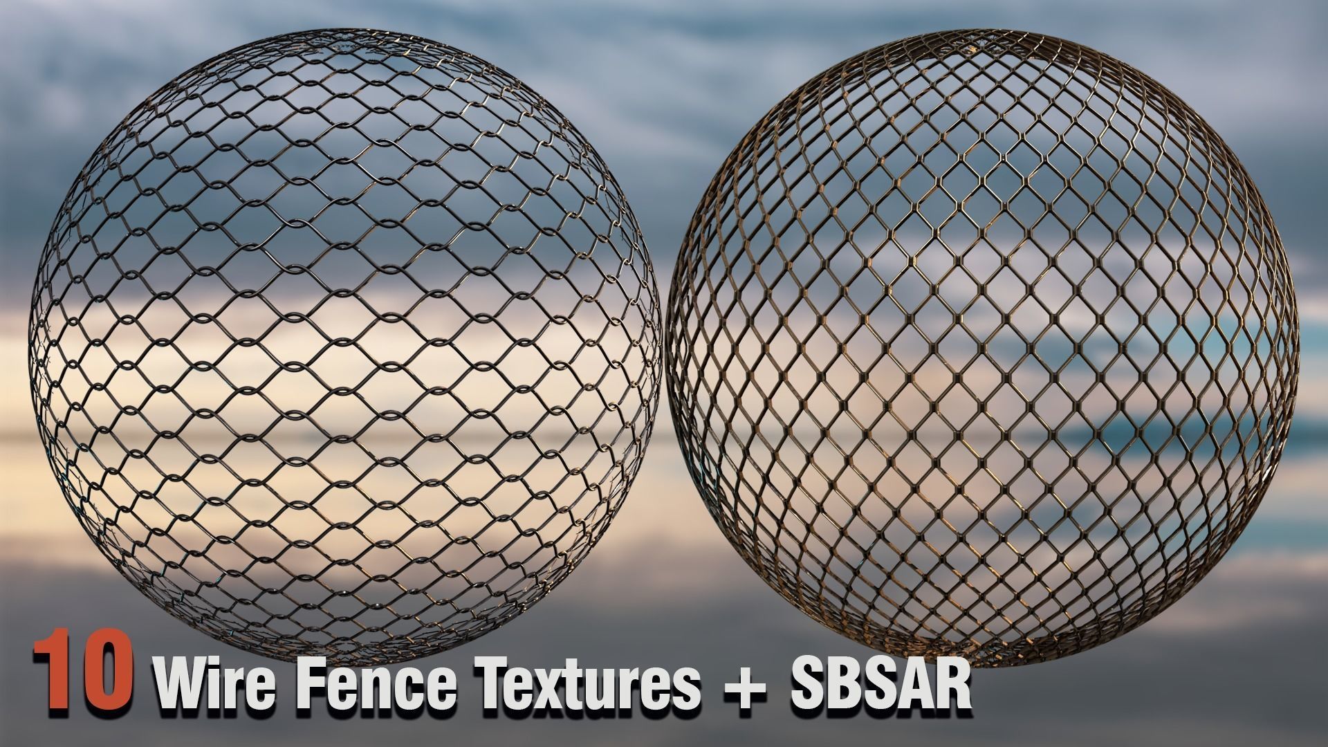 10 Wire Fence Textures -SBSAR Texture | CGTrader