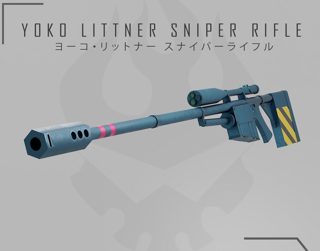 YOKO LITTNER SNIPER RIFLE Gurren Lagann 3D model | CGTrader