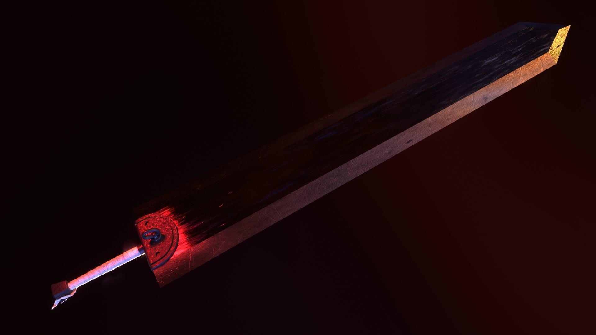 3D model Game ready Guts dragon slayer sword VR / AR / low-poly | CGTrader